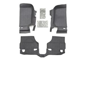 Bedrug - Jeep Bedtred | 2011 - 2018 Jeep Wrangler JK 2 Door, Front Floor Liners (Includes Heat Shields) | Grey - 3 pc. | BTJK11F2