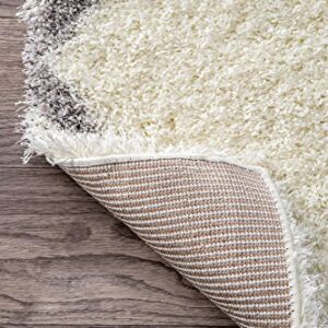 nuLOOM Machine Made Diamond Shag Area Rug, 4x6, Gray