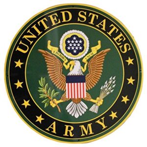 Army Military Logo Aluminum Metal Sign - US Service Branch Home Wall Decor