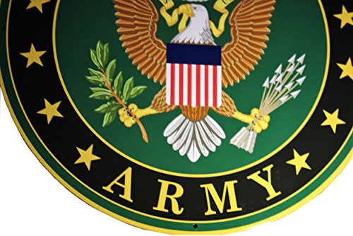 Army Military Logo Aluminum Metal Sign - US Service Branch Home Wall Decor