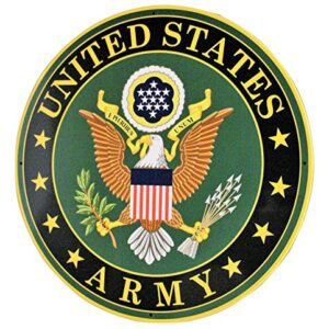 Army Military Logo Aluminum Metal Sign - US Service Branch Home Wall Decor