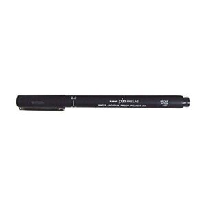 uni ball pin drawing pen 0.3mm - black (dozen box)