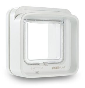 sureflap dual scan microchip cat flap, white