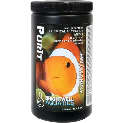 Brightwell Aquatics Purit, Next-Generation Chemical Filtration Media for Use in All Marine & Freshwater Aquaria, 1 Liter