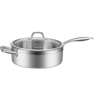 duxtop professional stainless-steel induction ready cookware impact-bonded technology (5.5 qt saute pan)