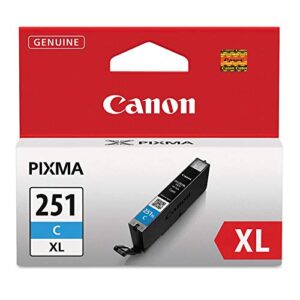 canon compatible cli-251xlc cyan high yield inkjet (6449b001)