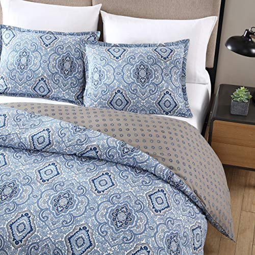 City Scene Milan Blue Comforter Set, King