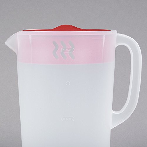 Rubbermaid FBA_3063R1WHT 1 Gal. Red Lid Pitcher, 1