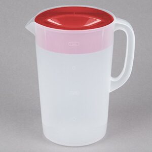 Rubbermaid FBA_3063R1WHT 1 Gal. Red Lid Pitcher, 1