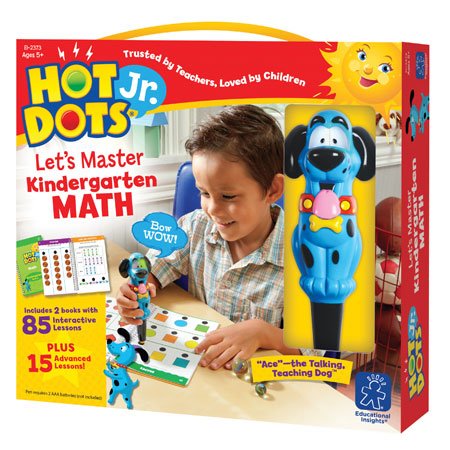 Educational Insights Hot Dots Jr. Let’s Master Kindergarten Math Set, Homeschool & School Math Workbooks, 2 Books & Interactive Pen, 100 Math Lessons, Ages 5+