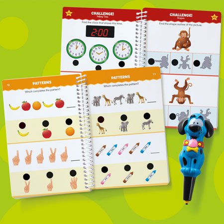 Educational Insights Hot Dots Jr. Let’s Master Kindergarten Math Set, Homeschool & School Math Workbooks, 2 Books & Interactive Pen, 100 Math Lessons, Ages 5+