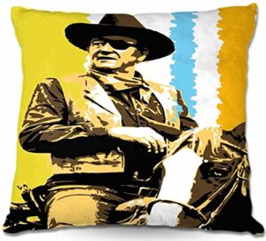 made in usa - decorative woven couch throw pillow from dianoche designs by ty jeter unique bedroom, living room and bathroom ideas the duke, john wayne