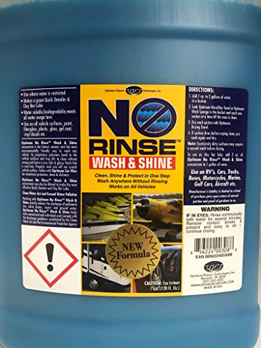 Optimum No Rinse Wash and Shine - ONR Car Wash, 1 Gallon, New Formula Version 5, Safe on Paint, Coatings, Wraps, and Interior, Rinseless Wash provides an Eco Friendly Car Wash Option