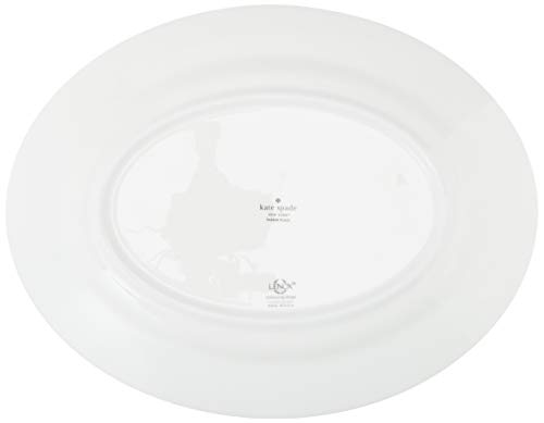 Kate Spade Parker Place 13" Oval Serving Platter, 3.20 LB, Blue