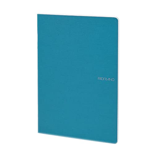 Fabriano EcoQua Notebook, Small, Staple-Bound, Blank, 38 Sheets, Blue