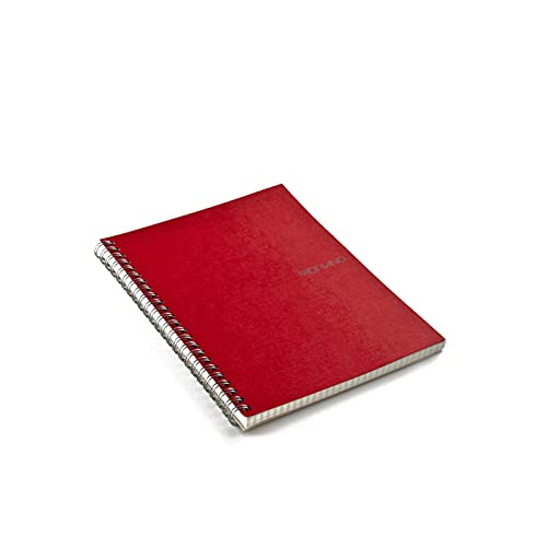 Fabriano EcoQua Notebook, Small, Spiral-Bound, Blank, 70 Sheets, Raspberry