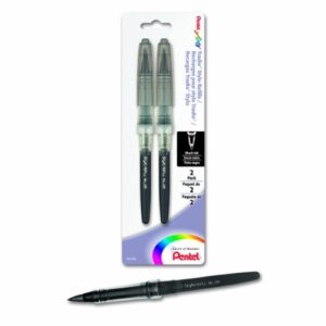 pentel arts tradio stylo sketch pen refill, black ink, pack of 2 (mlj20bp2a)