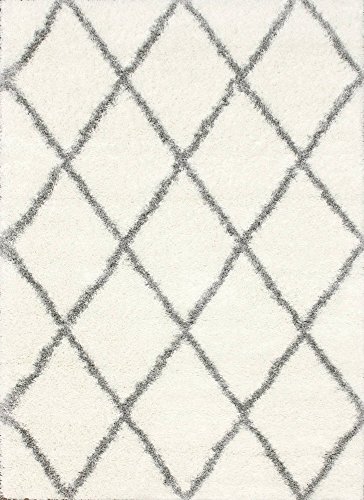 nuLOOM Machine Made Diamond Shag Area Rug, 8x10, Gray