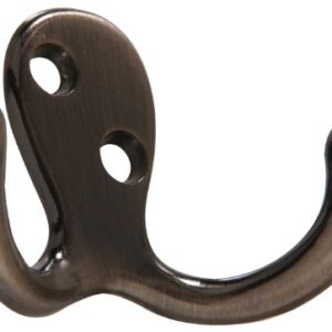 Hardware Essentials 852293 Double Clothes Hooks Pewter -2 Pack