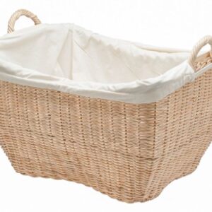 KOUBOO 1060053 Wicker Laundry Basket with Liner, 21.5" x 16" x 15.5", Natural Color