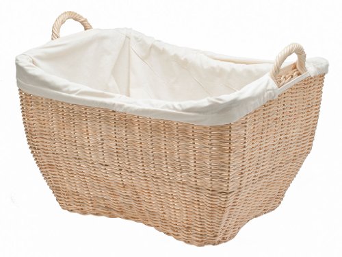 KOUBOO 1060053 Wicker Laundry Basket with Liner, 21.5" x 16" x 15.5", Natural Color