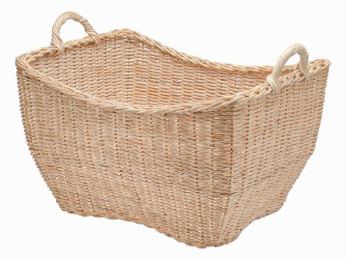 KOUBOO 1060053 Wicker Laundry Basket with Liner, 21.5" x 16" x 15.5", Natural Color