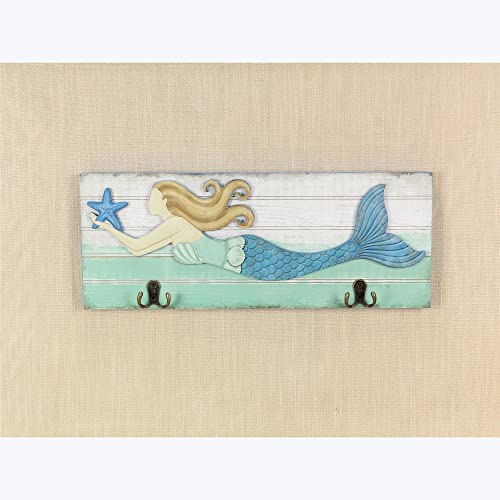 Young's Inc Wood Mermaid Wall Hook