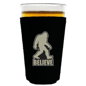 bigfoot believe pint glass coolie black