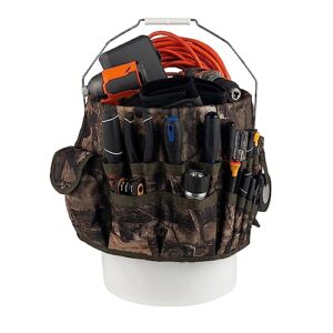 Bucket Boss - Camo Bucketeer Bucket Tool Organizer (Fits 5 Gallon Bucket), Bucket Organization (85030), Mossy Oak Camo