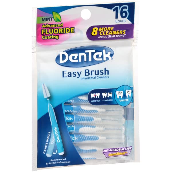 DenTek 47701002582 Wide Brush 16 Count, Pack of 3