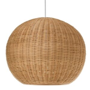 KOUBOO 1050030 Wicker Ball Pendant Lamp, Natural