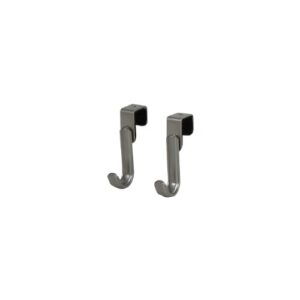 spectrum diversified ashley, set of 2, installation kitchen & bathroom pot holder & towel hooks, scratch-resistant foam protects cabinet doors, pack of 1, satin nickel, 2 count