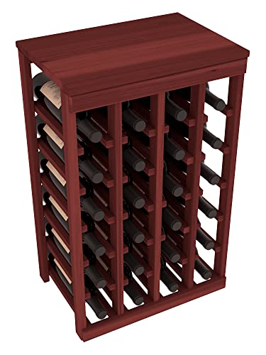 Wine Racks America Redwood 24 Bottle Table Top. Cherry Stain