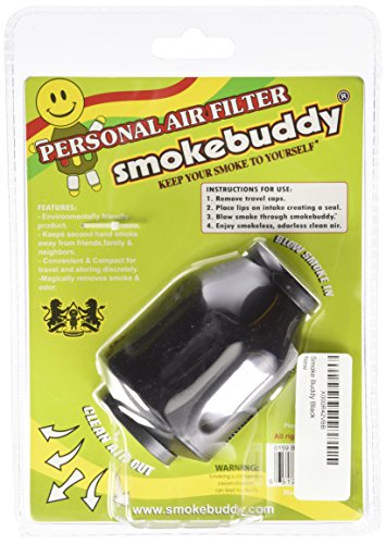 Smoke Buddy Personal Air Purifier Cleaner Filter Removes Odor -Black