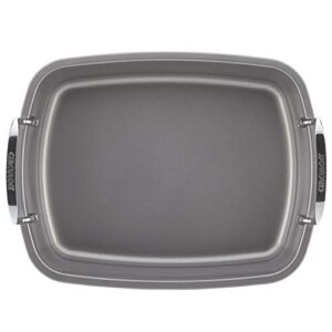 Circulon Nonstick Roasting Pan / Roaster with Rack - 17 Inch x 13 Inch, Gray