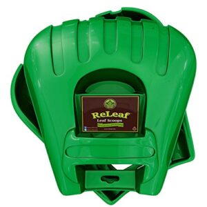 releaf leaf scoops: ergonomic, large hand held rakes for fast leaf & lawn grass removal