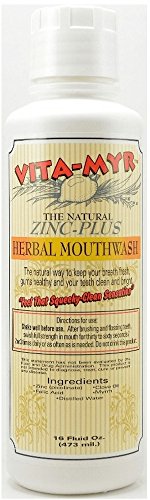 VITA-MYR Value Package 6 – 1 Tube 5.4 Oz Zinc+ Xtra Natural Toothpaste & 1-16 Oz Natural Mouthwash. Gluten Free. Vegan. No SLS, No Sugar, Fluoride, Alcohol or Saccharin