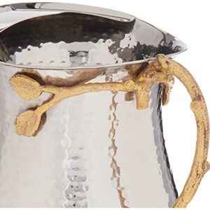 Elegance Golden Vine Pitcher, 1.5 quart, Silver/Gold