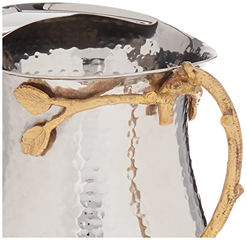 Elegance Golden Vine Pitcher, 1.5 quart, Silver/Gold