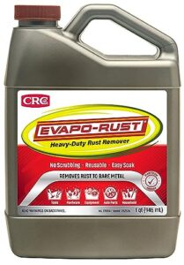 crc evapo-rust, heavy-duty rust remover, reusable, acid-free, non-corrosive, water-based, 32 oz, removes rust to bare metal