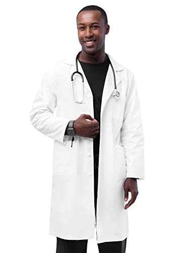 Adar Universal Unisex Lab Coats - Classic 39" Lab Coat - 803 - White - 34