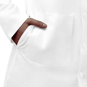 Adar Universal Unisex Lab Coats - Classic 39" Lab Coat - 803 - White - 34