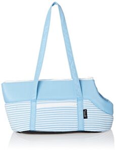 parisian pet malibu striped carrier, blue