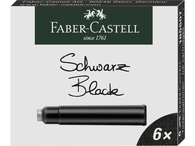 Faber Castell 185507 Cartridge Ink, Black, for Design