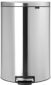 brabantia step-on trash can flatback+ 10.6 gallon