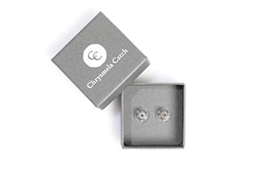 Most Secure Earring Back by Chrysmela Platinum Patented technology automatically fit and lock all types of earring posts Replace screw backs, La Pousset, butterfly backs