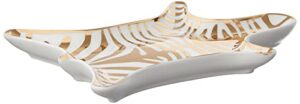 jonathan adler metallic zebra dish, gold