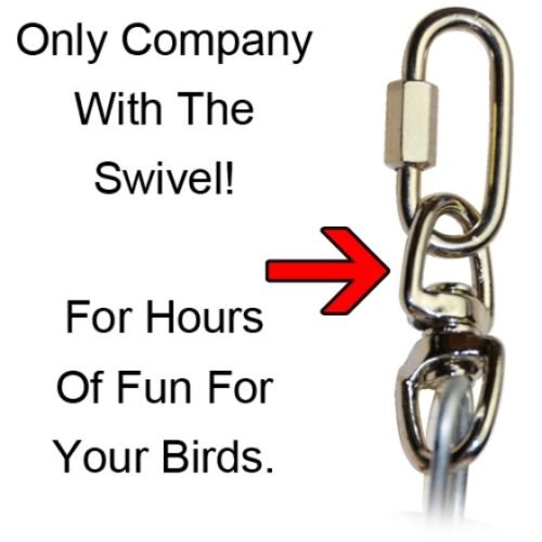 Bonka Bird Toys 1959 Small Charm Rope Boing Coil Swing Bird Toy Parrot cage pet Stand Perch Cockatiel Parakeet Play chew Aviary Bungee Accessories Colored Playground