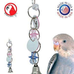 Bonka Bird Toys 1741 Mirror Mirror Small Medium Bird Toy Parrot Cage Craft Toys Cages African Grey Conure Cockatiel