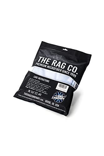 The Rag Company - Premium Window, Glass, Mirror & Chrome Detailing Towels - Professional Korean 70/30 Microfiber Blend, Lint-Free, Streak-Free, 350gsm, 16in. x 16in, Light Blue (5-Pack)